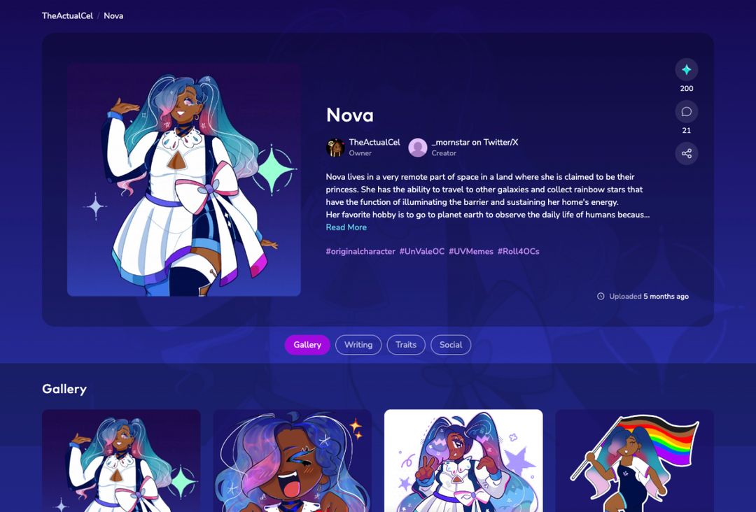 UnVale - Home for your OCs